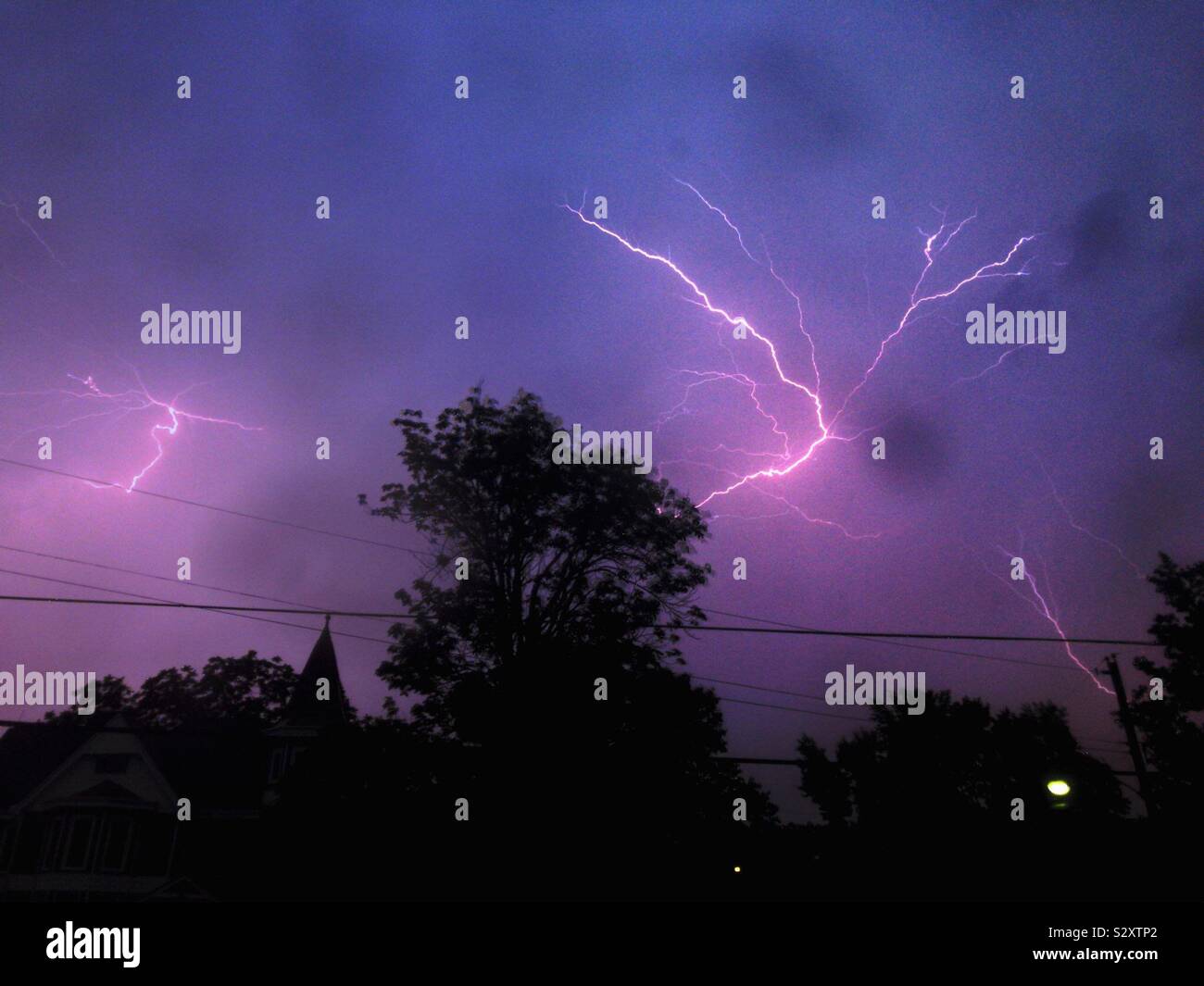 Stack of lightning shots Stock Photo - Alamy