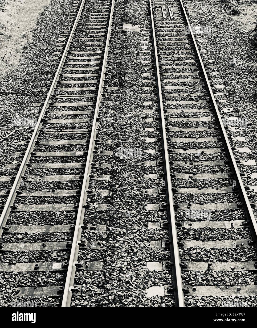 Railway trackside gravel hi-res stock photography and images - Alamy