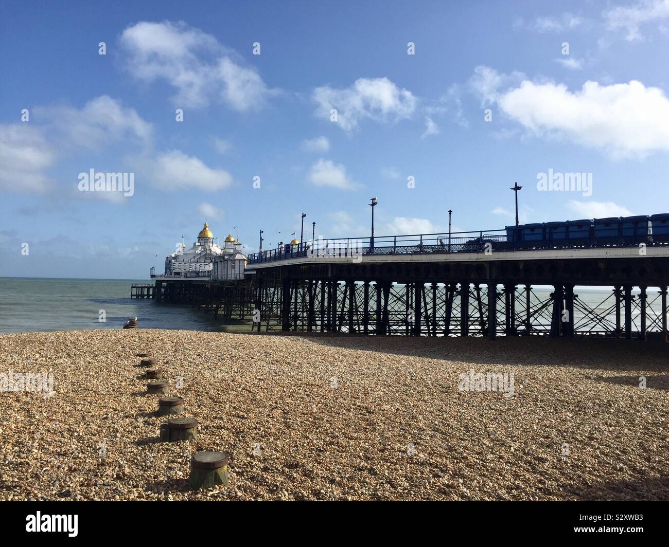 Eastbourne Pier Side View Stock Photo - Alamy