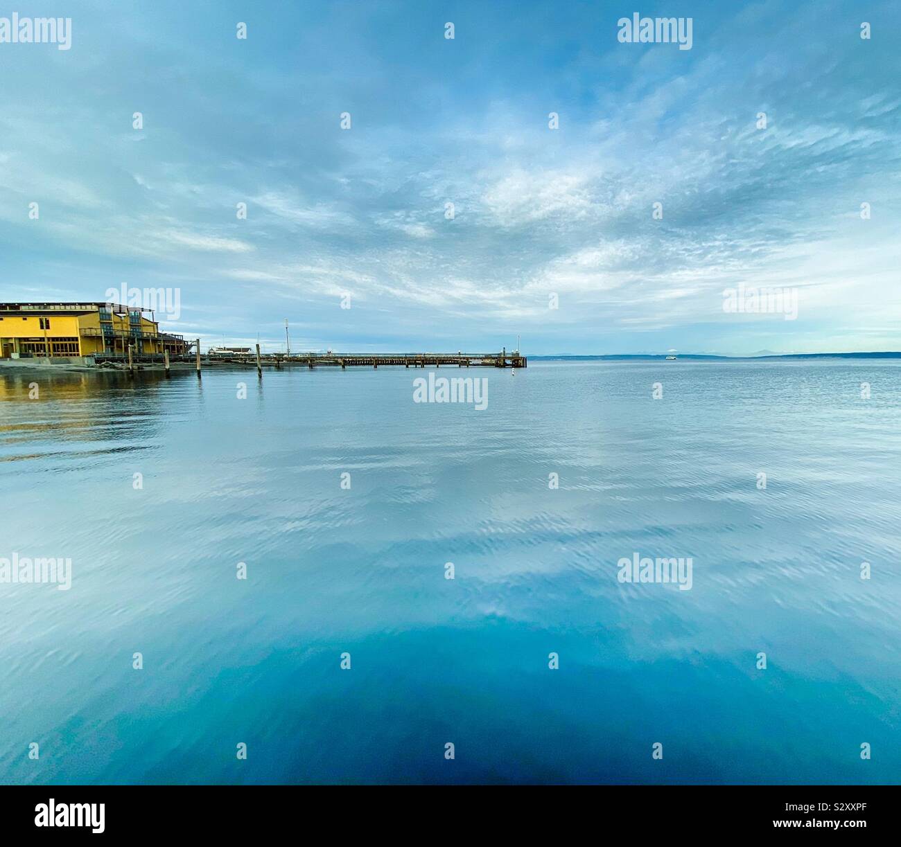 Waterfront and pier in front of the northwest maritime museum in Port ...
