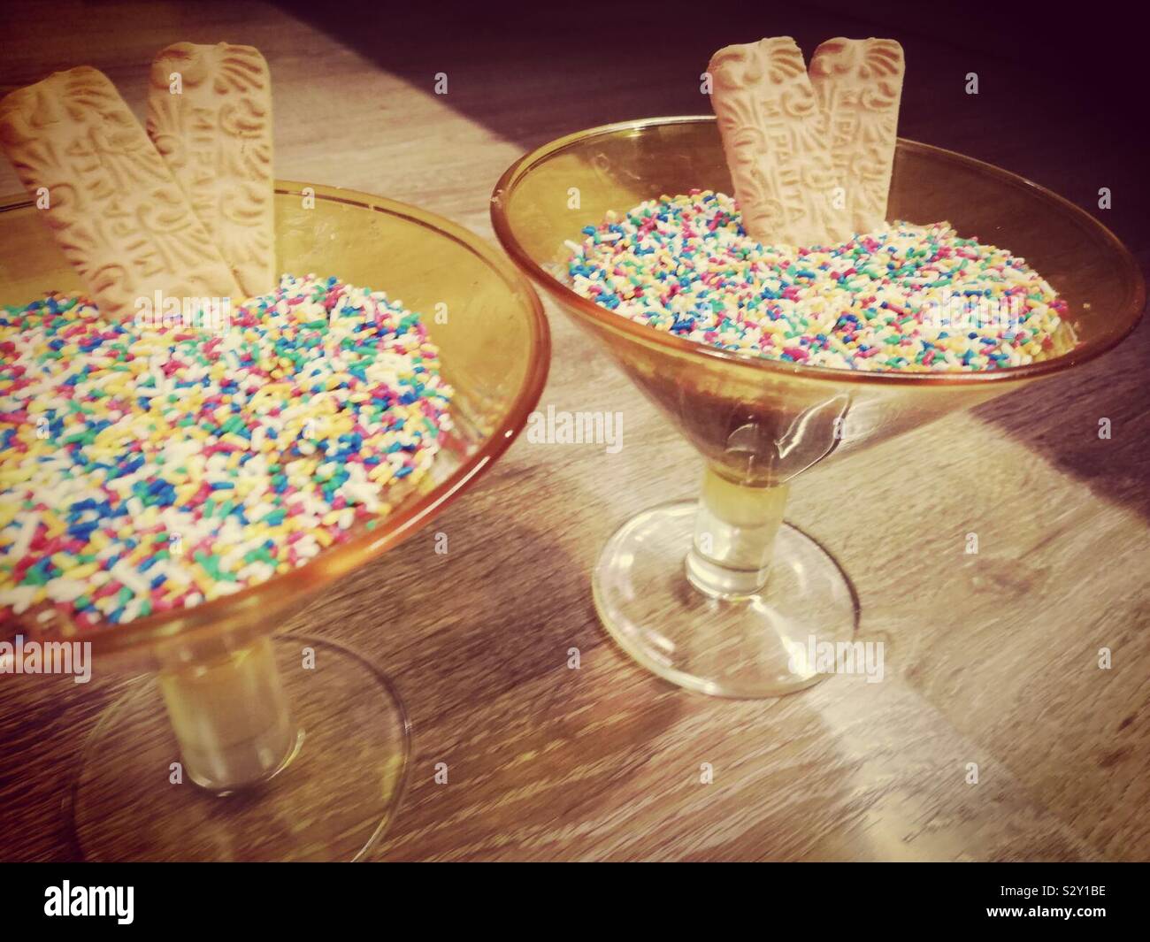 Sweet sparkles for party in a glass Stock Photo - Alamy