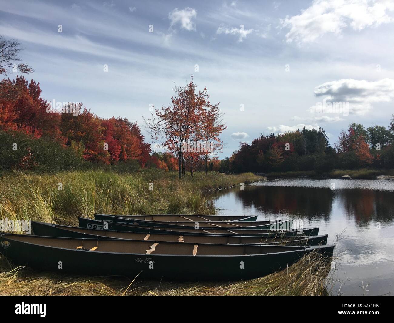 Canoes at Northeast Creek, Acadia National Park Stock Photo - Alamy