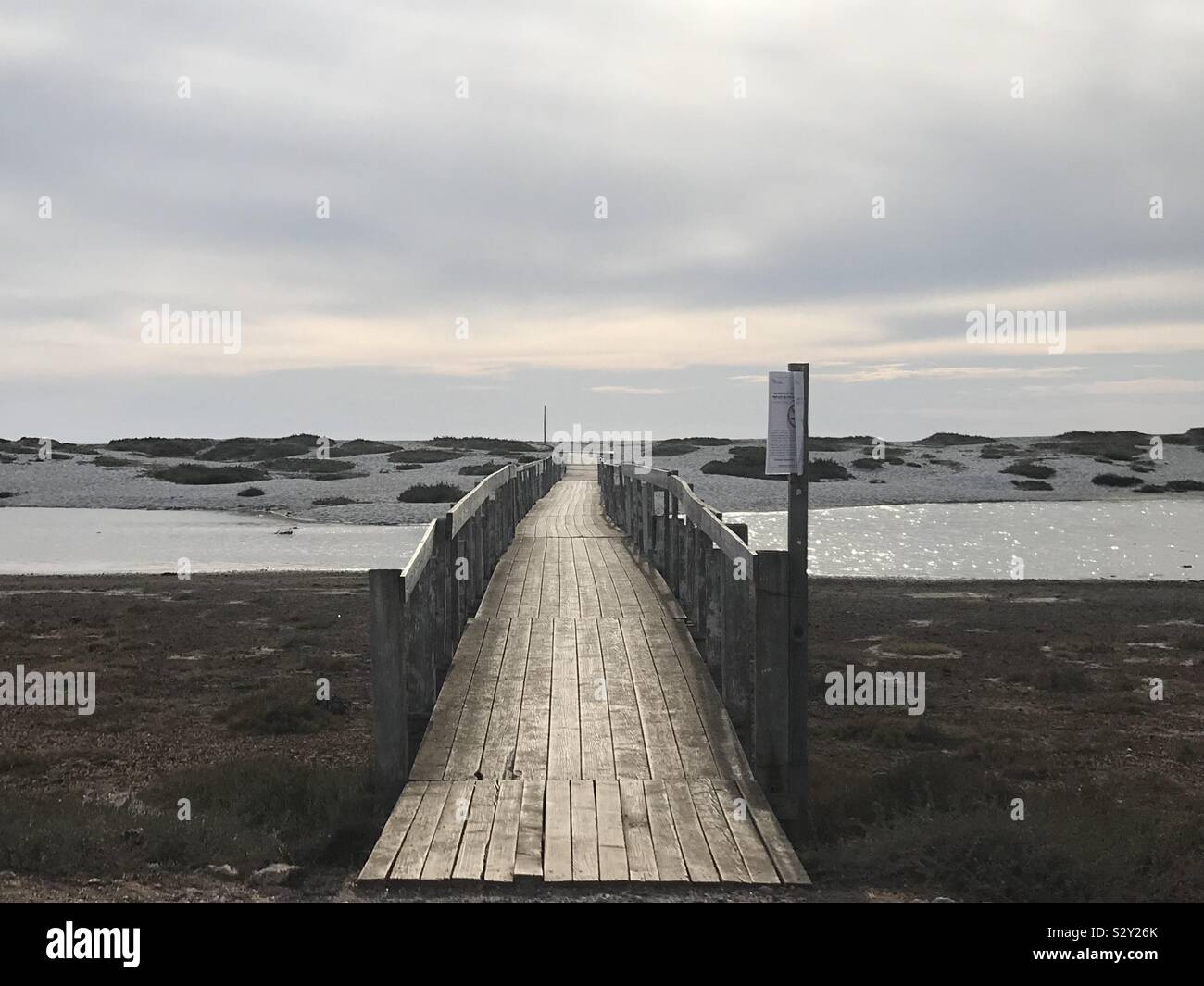 Bridge over salt lake Stock Photo - Alamy