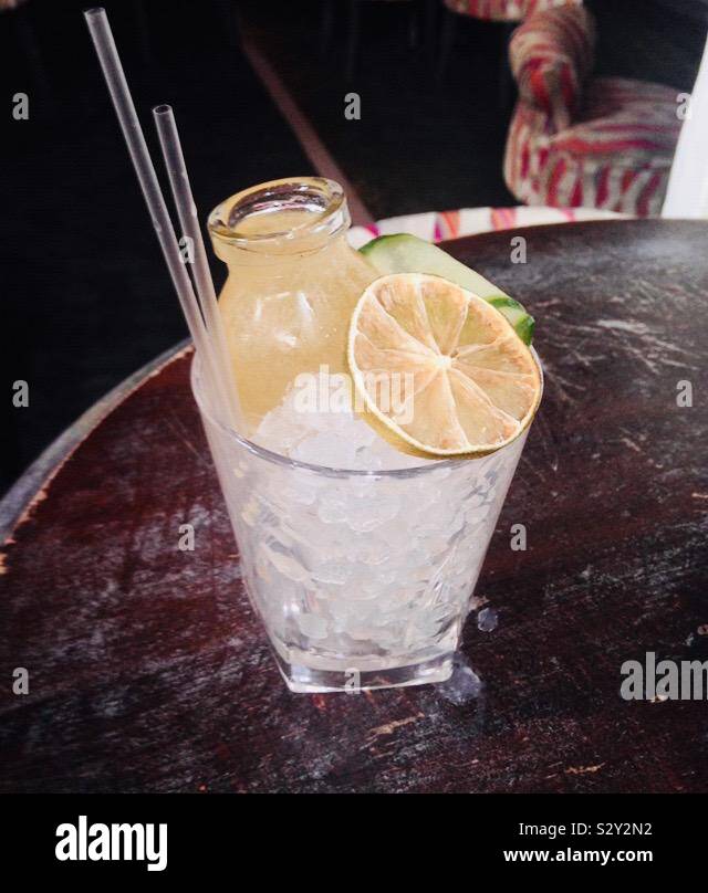 Cocktail glass jar Stock Photo - Alamy