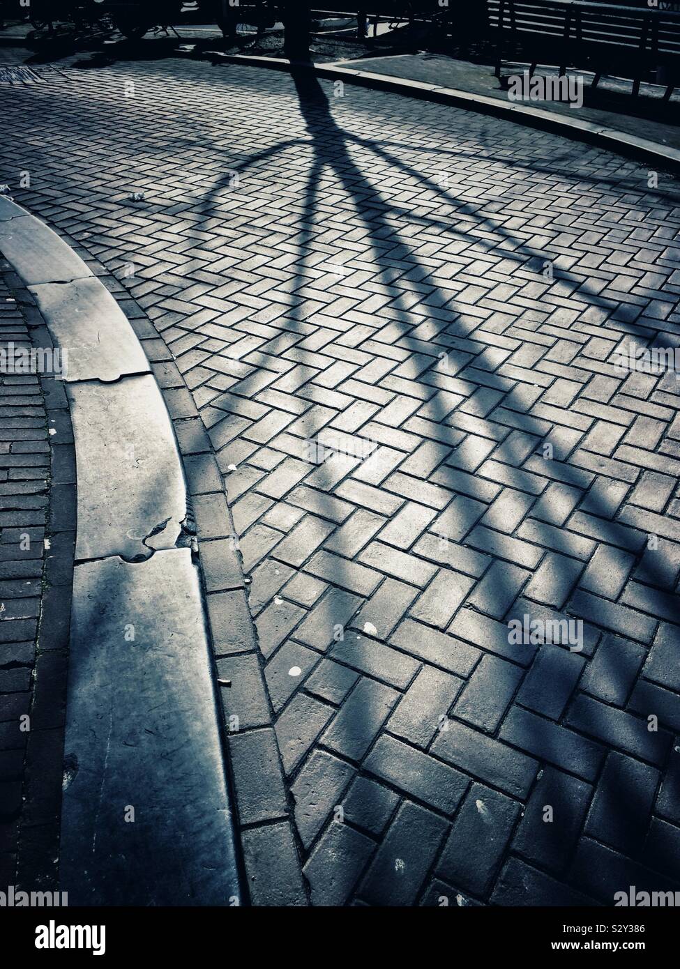 Brick paved road hi-res stock photography and images - Alamy