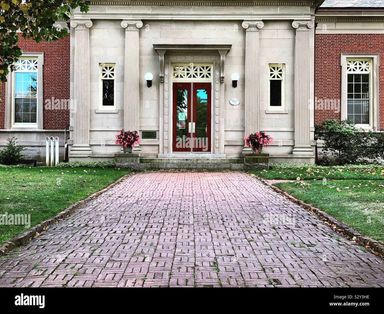 Front doors, Sandwich Public Library, Sandwich, Cape Cod, Massachusetts ...