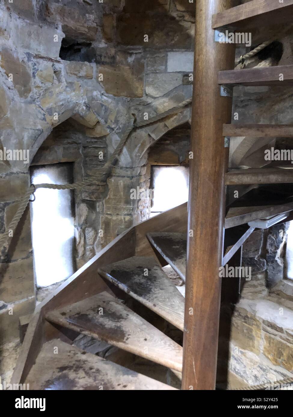 # English Heritage # Castle # spiral staircase# Stock Photo - Alamy