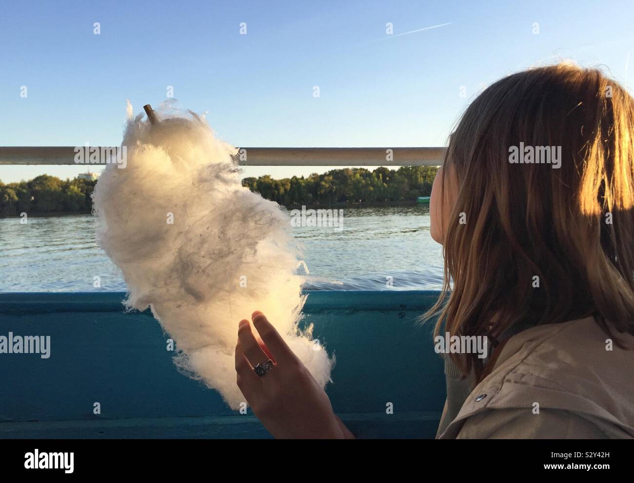 Cotton candy on the boat Stock Photo - Alamy