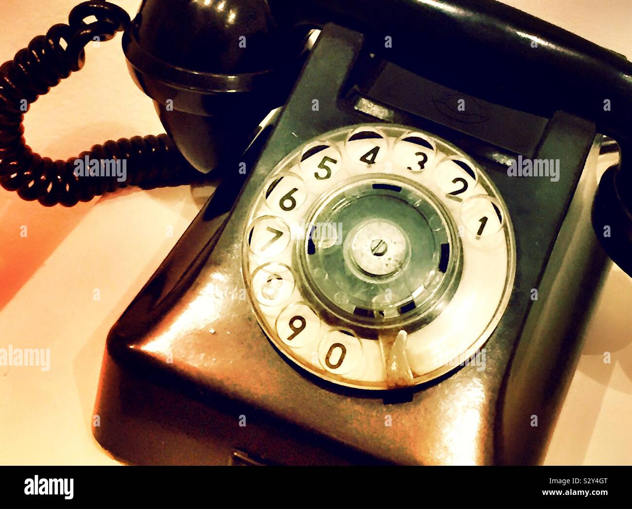 Vintage Rotary dial telephone, USA Stock Photo - Alamy