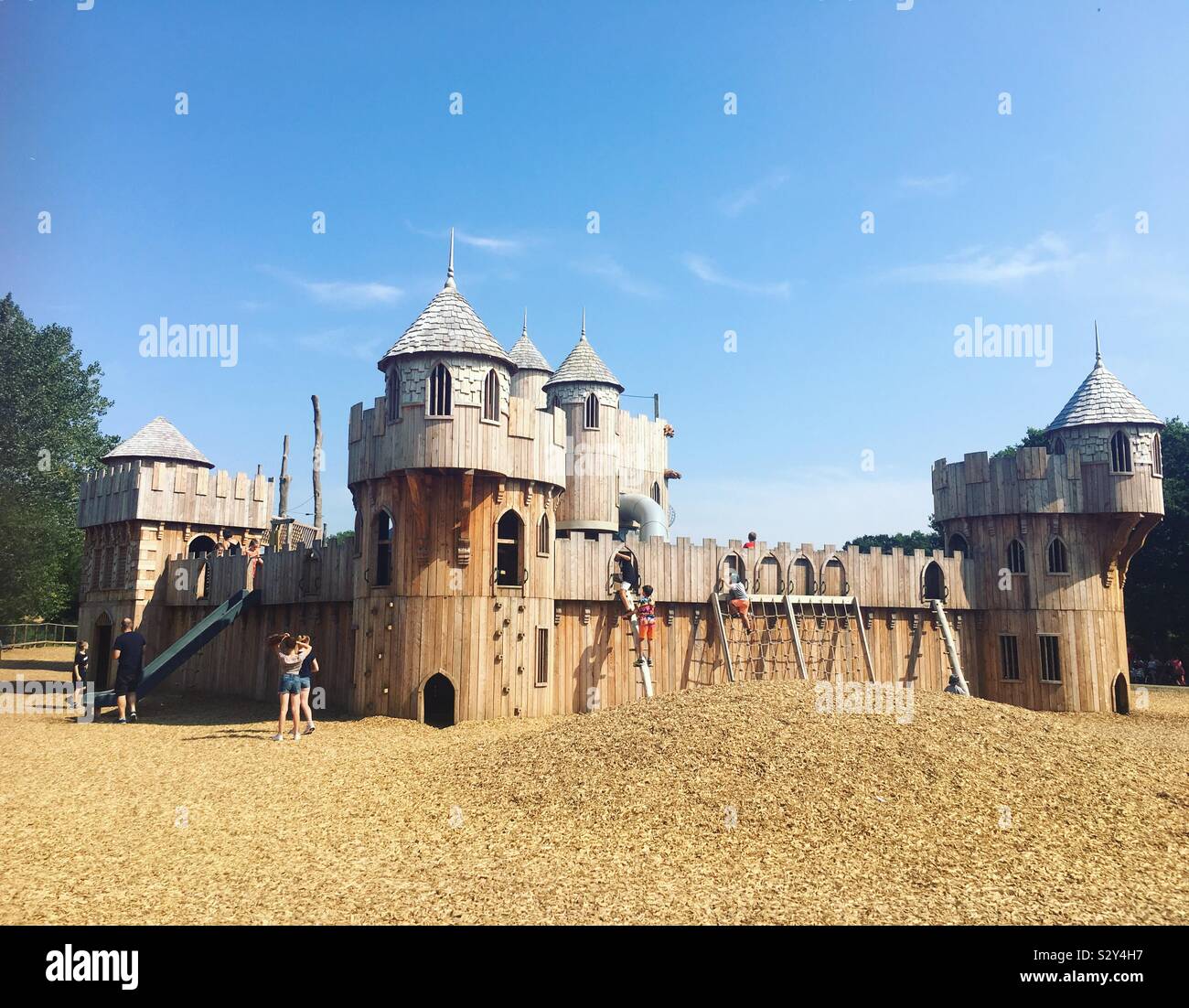 Knockhatch Adventure Park On a Summers day Stock Photo - Alamy