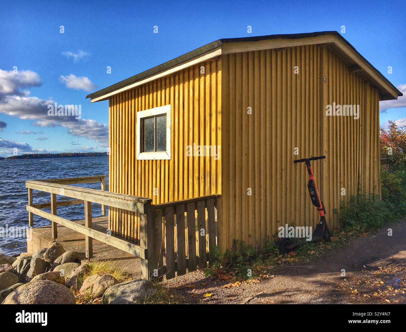 A little cabin near sea Stock Photo - Alamy