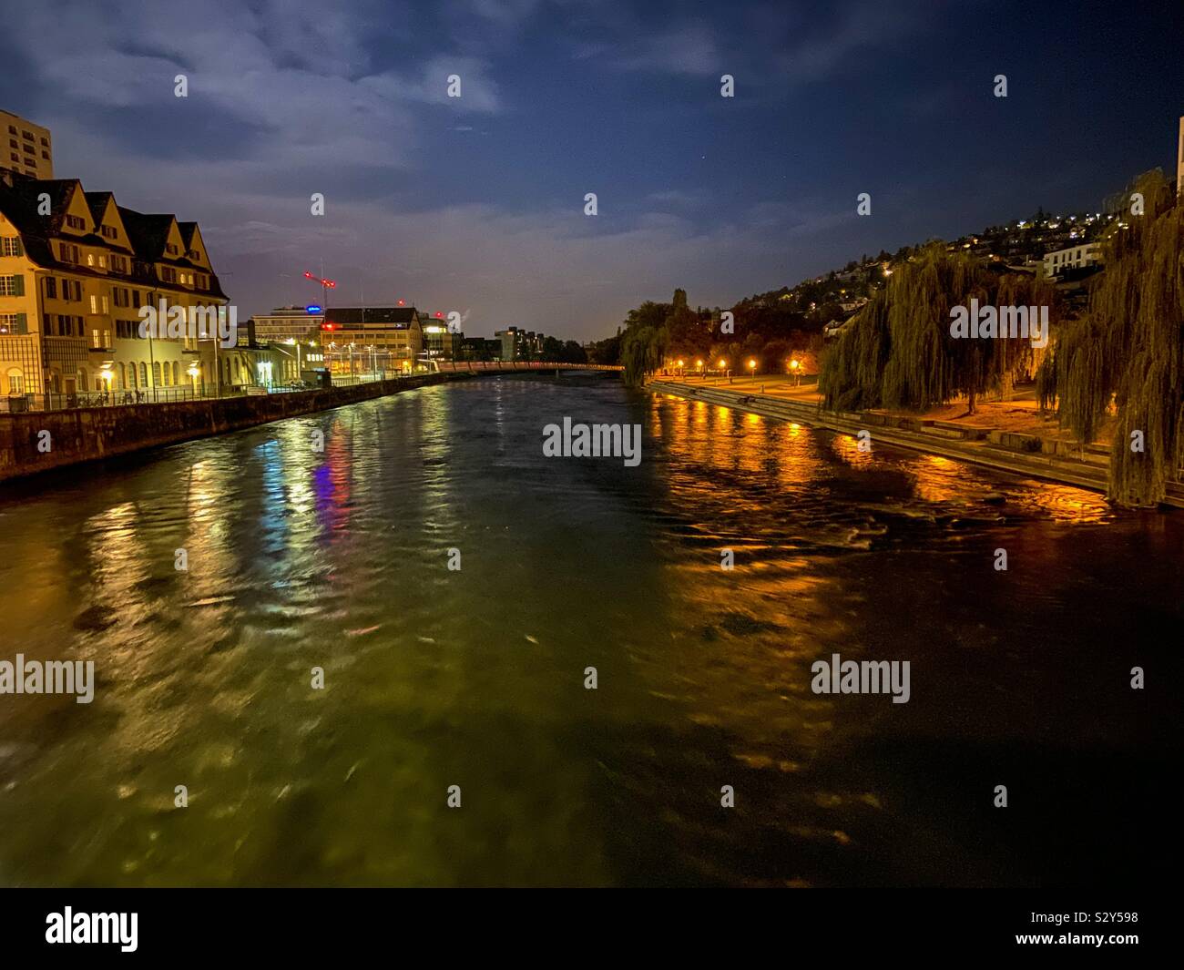 Zurich city night hi-res stock photography and images - Alamy
