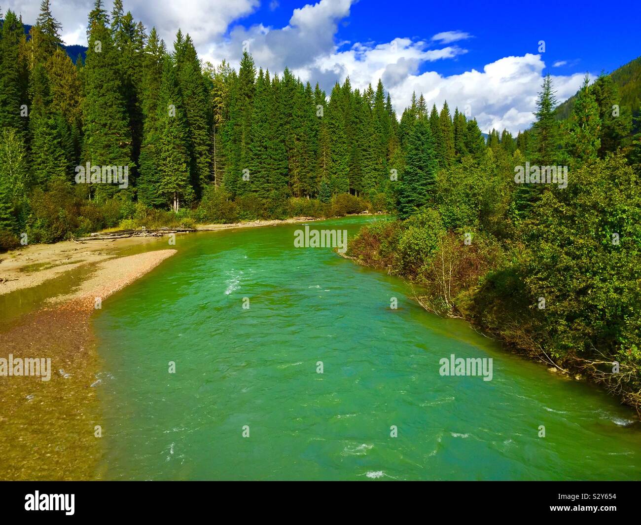 Kicking horse River in Golden, BC, Canada Stock Photo - Alamy