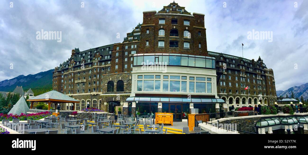 Visit Alberta, Canada, Banff Springs Hotel, Banff,Alberta. Canada Stock ...