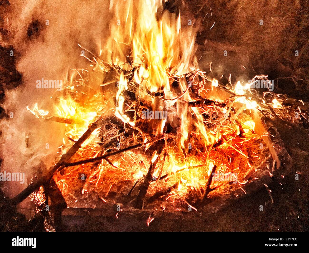 The heat was on and one guesses that flames speak for themselves Stock ...