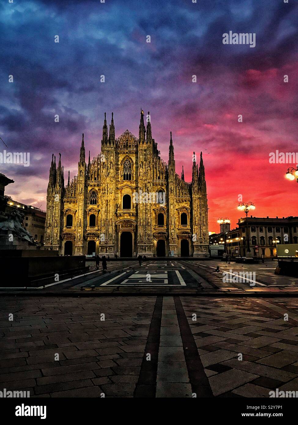 Sunrise in Milan Stock Photo - Alamy
