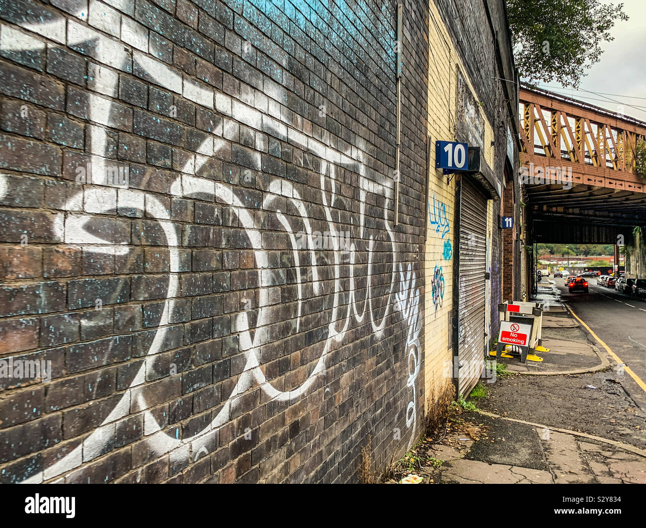 Graffiti on stone walls in Manchester Stock Photo - Alamy