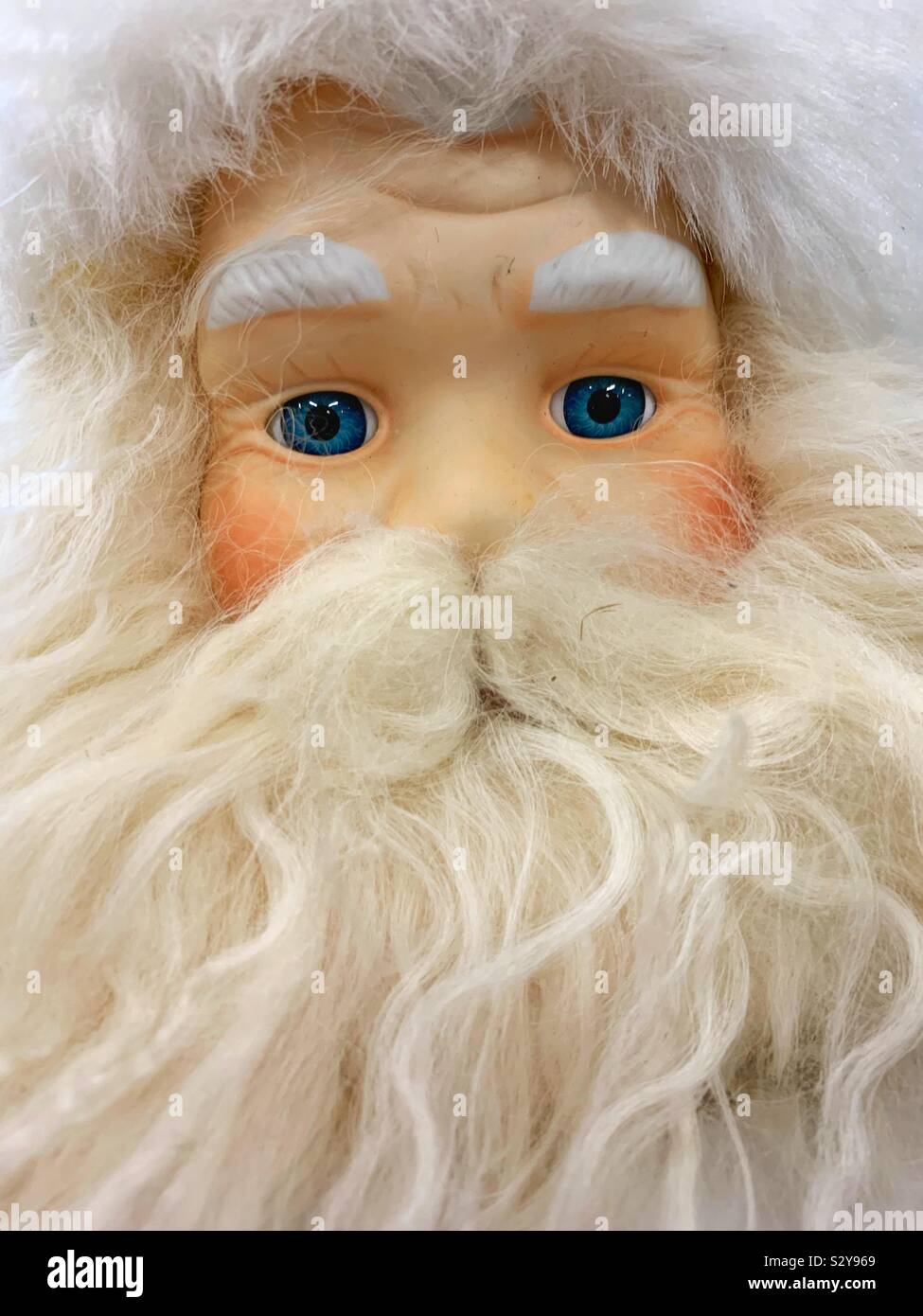 Beautiful Christmas Santa Clause doll face Stock Photo - Alamy