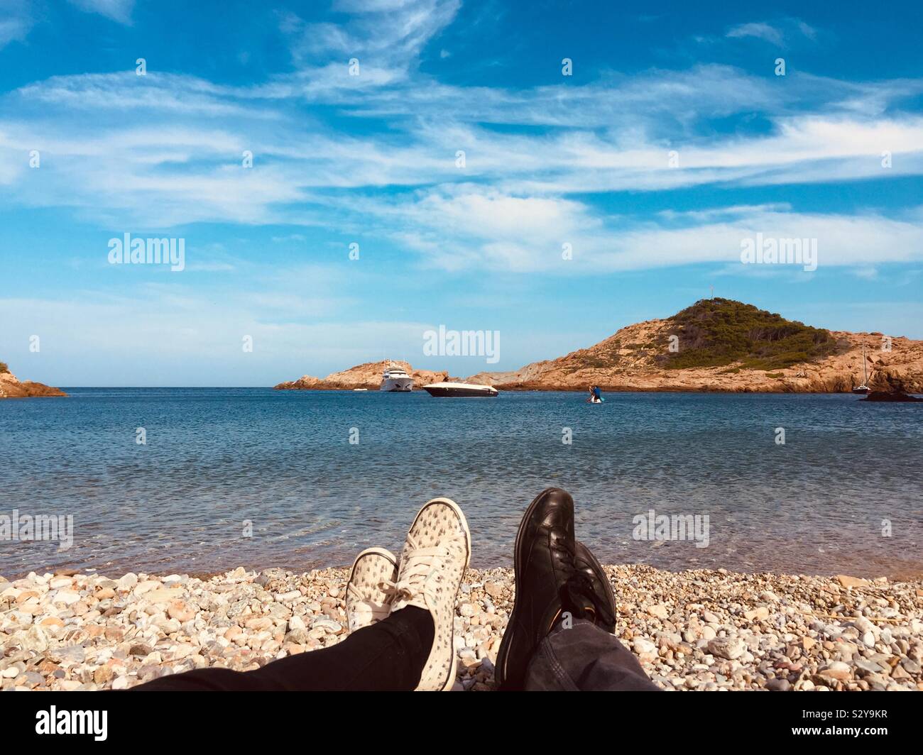 Boat floats on water sea smartphone stock photos and images - Alamy