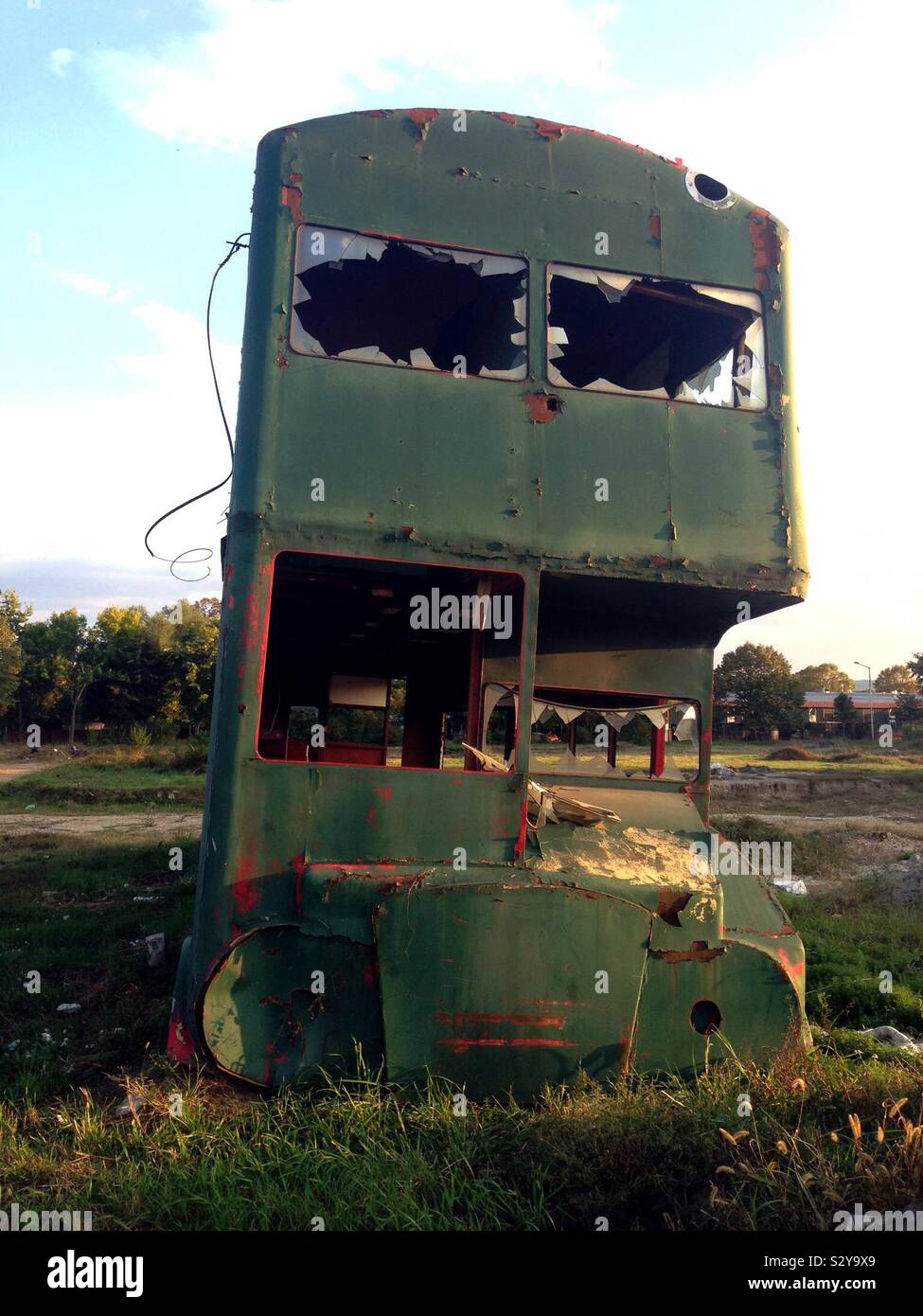 Vintage green double decker bus hi-res stock photography and images - Alamy