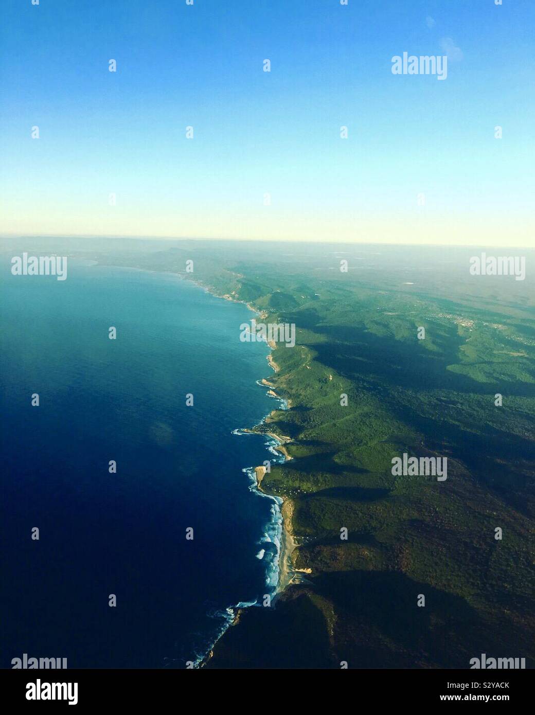 Ariel view of Australian coast line Stock Photo - Alamy