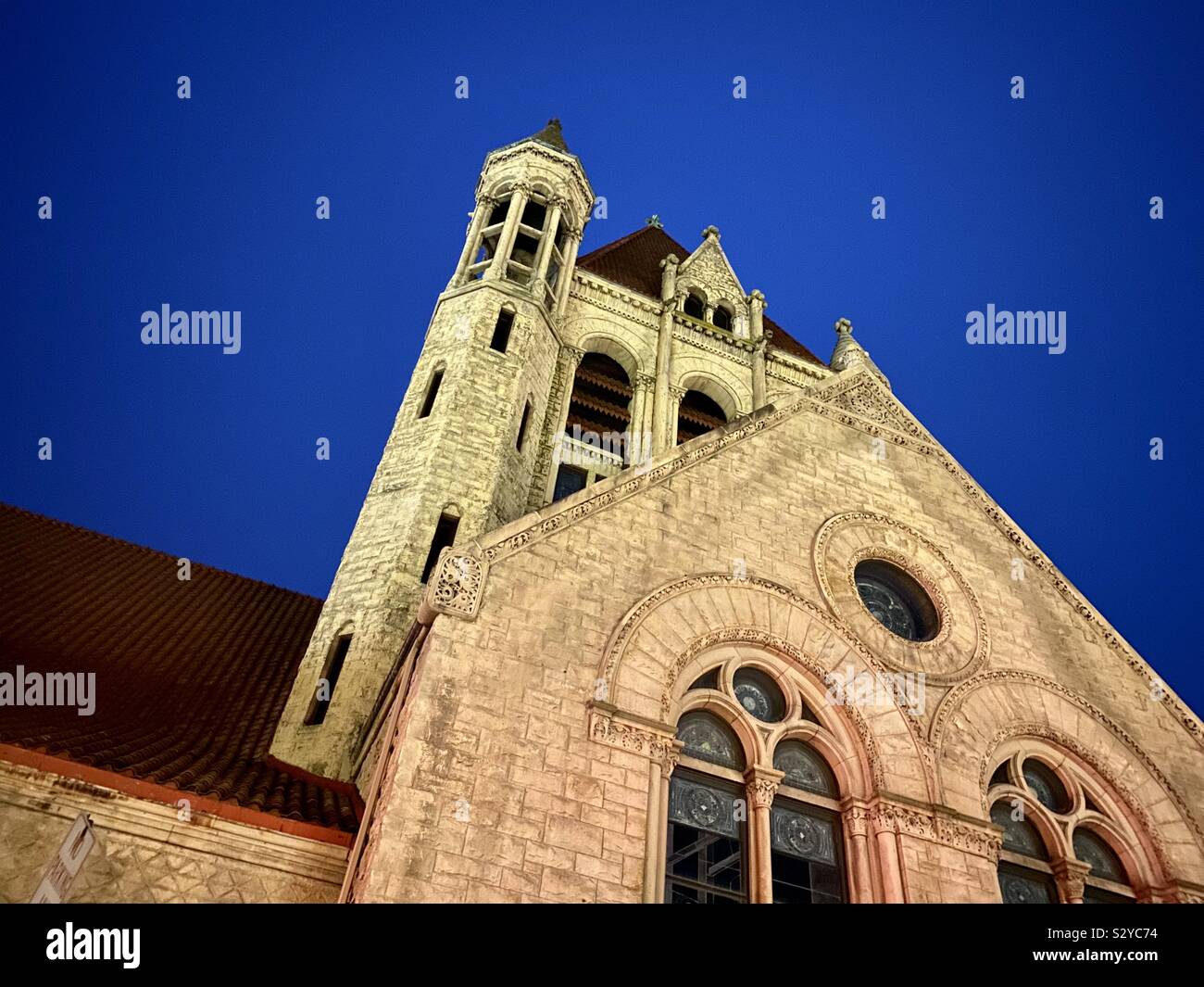 Beautiful Old Church shot in complete darkness Stock Photo - Alamy