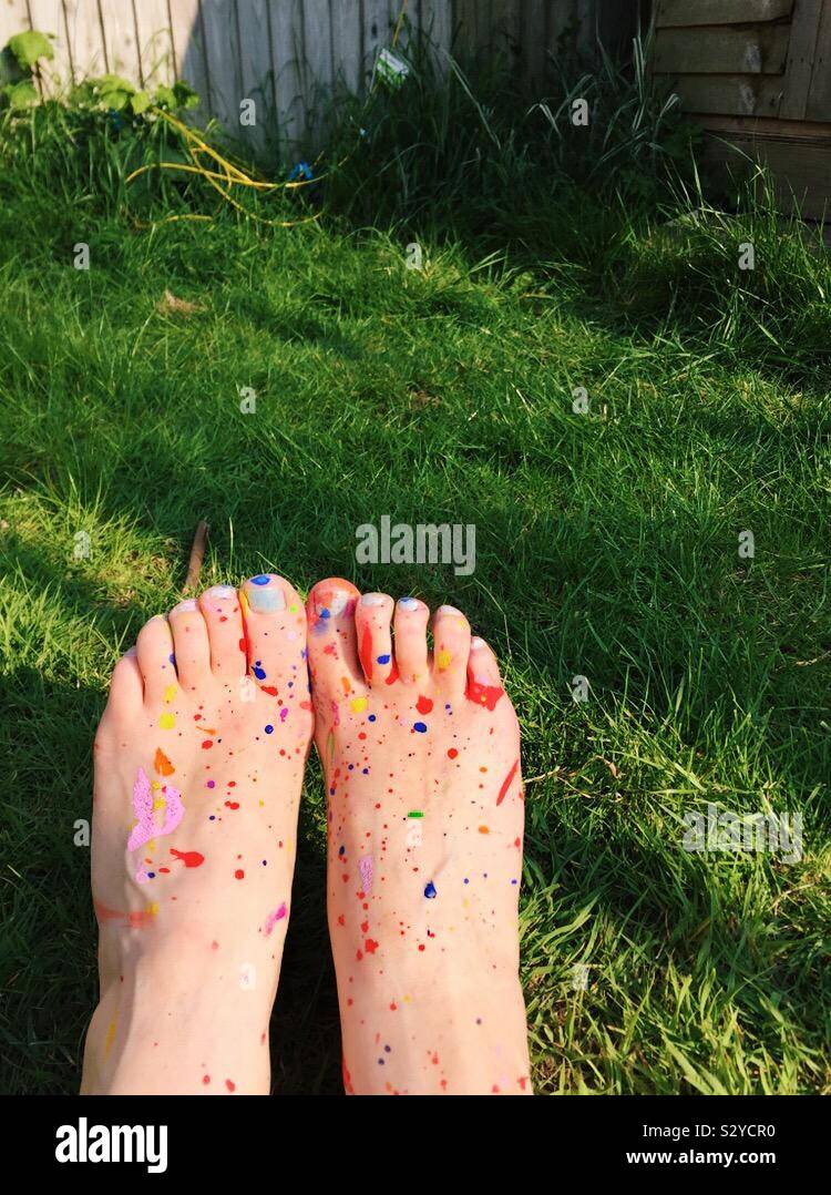 Feet Paint High Resolution Stock Photography and Images - Alamy