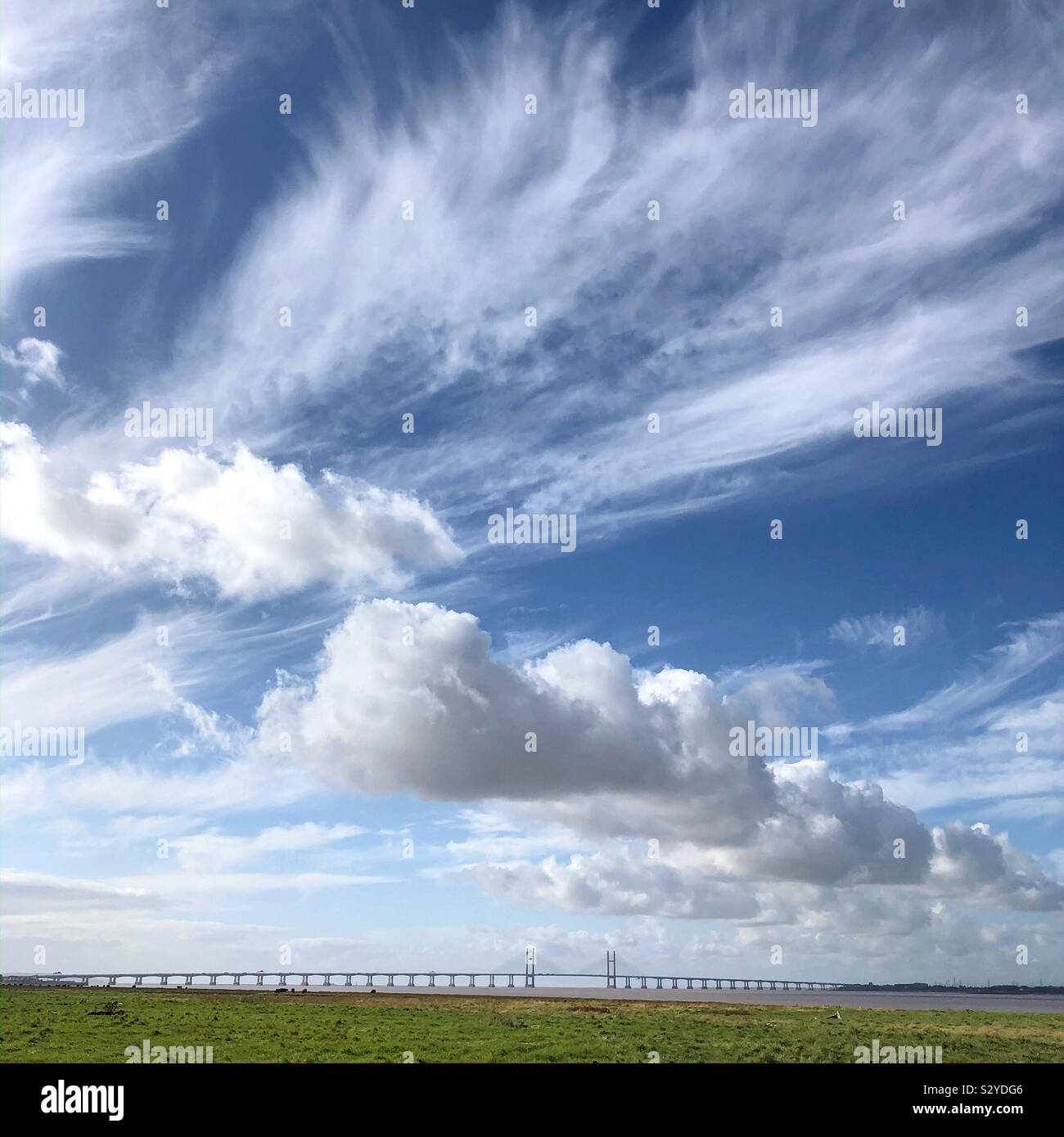 Second Severn bridge. Prince of Wales Bridge Stock Photo - Alamy