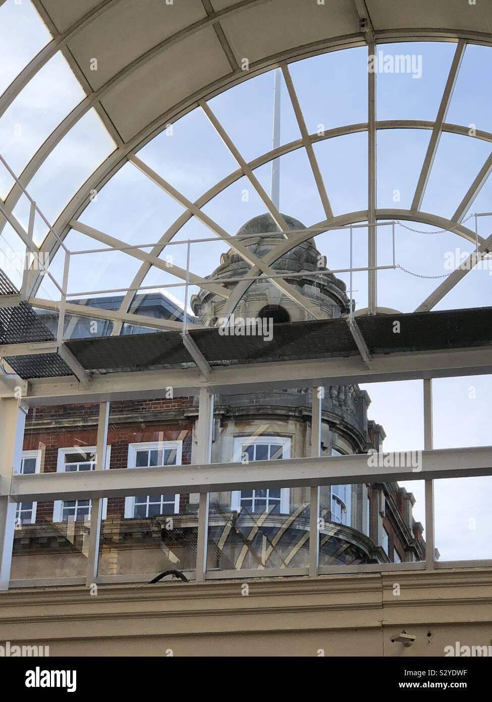 Building through a window Stock Photo - Alamy