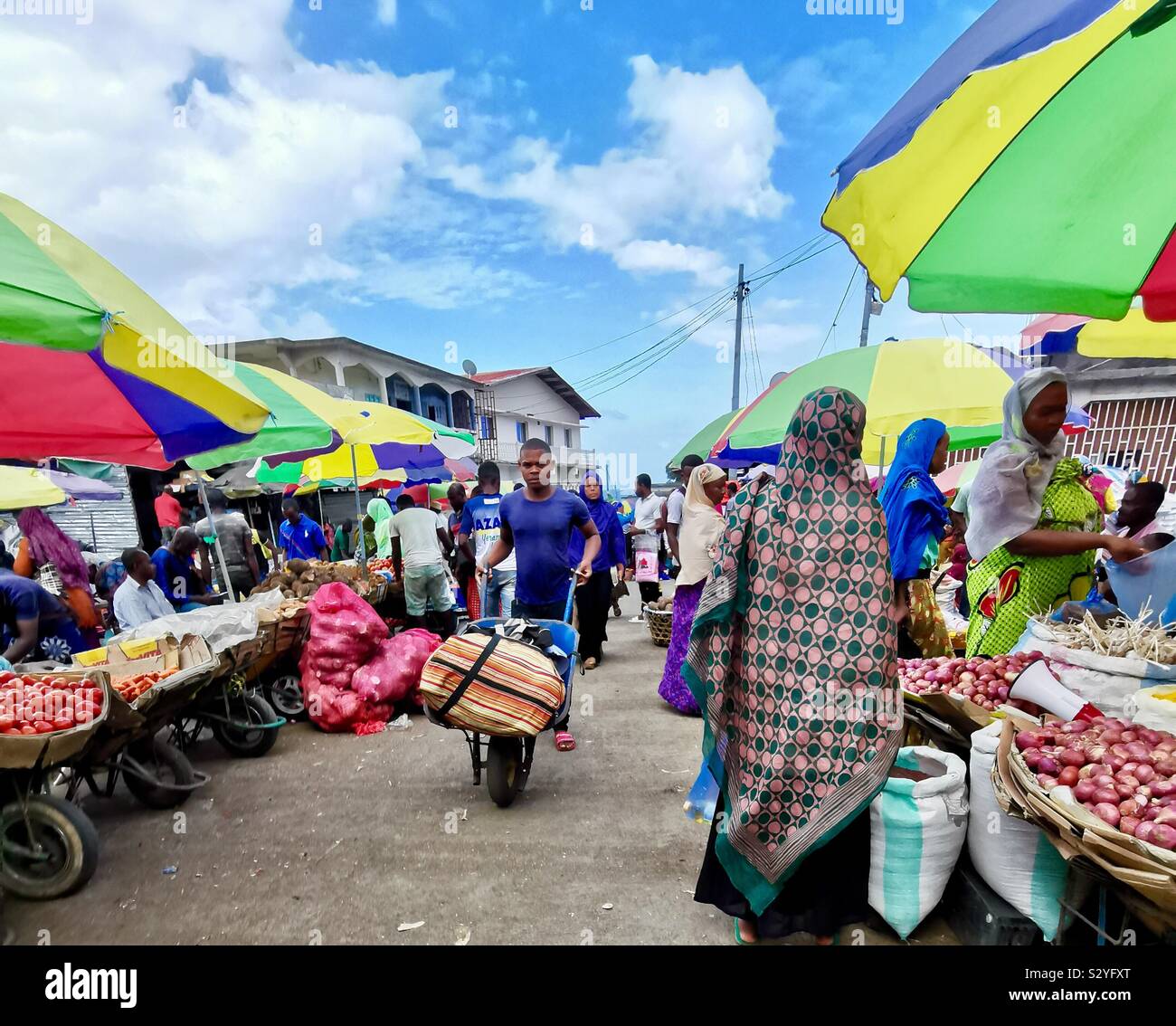 Colorful markets in Moroni, Comoros Stock Photo - Alamy