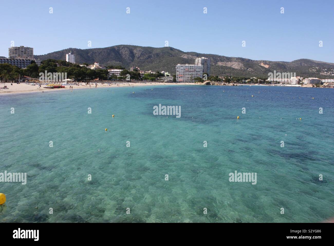 Blue water in Majorca Stock Photo - Alamy