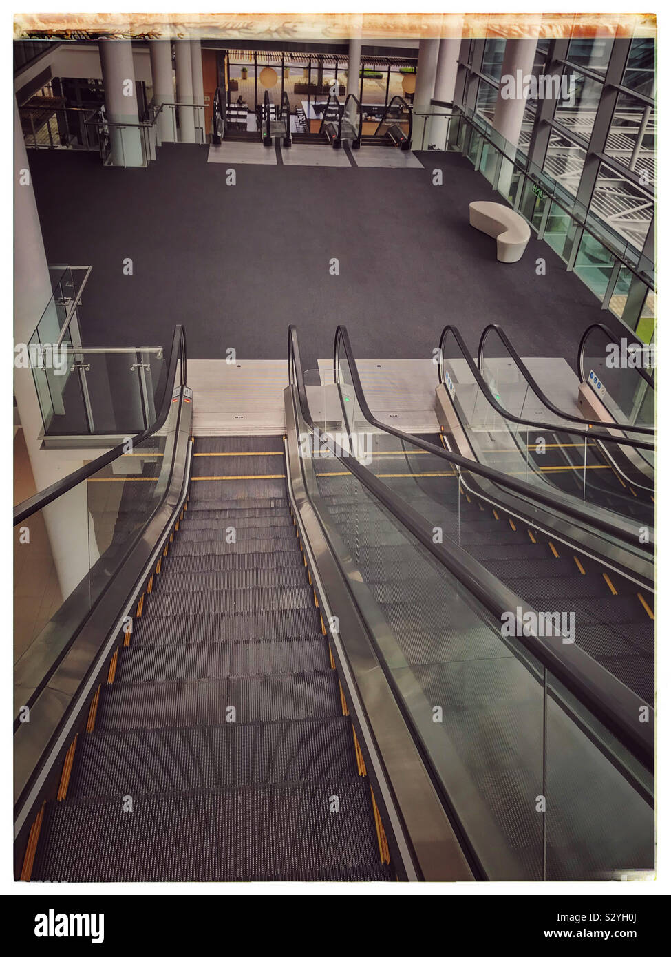 Escalators in the CTICC 2 Stock Photo - Alamy