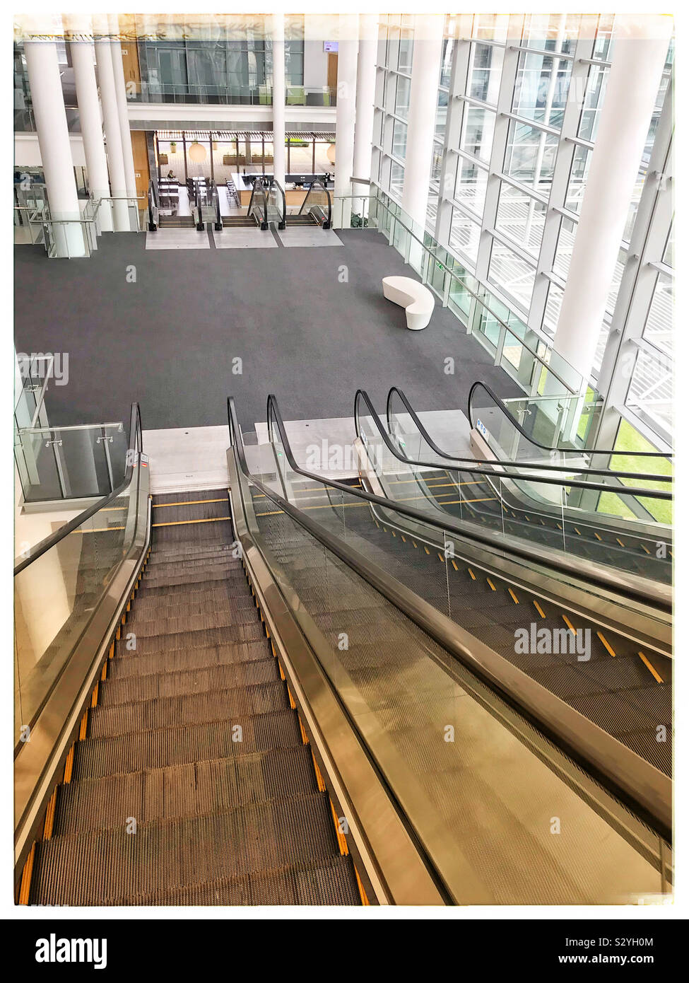 Escalators in the CTICC 2 Stock Photo - Alamy