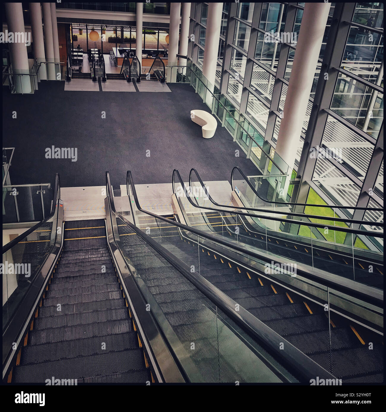 Escalators in the CTICC 2 Stock Photo - Alamy