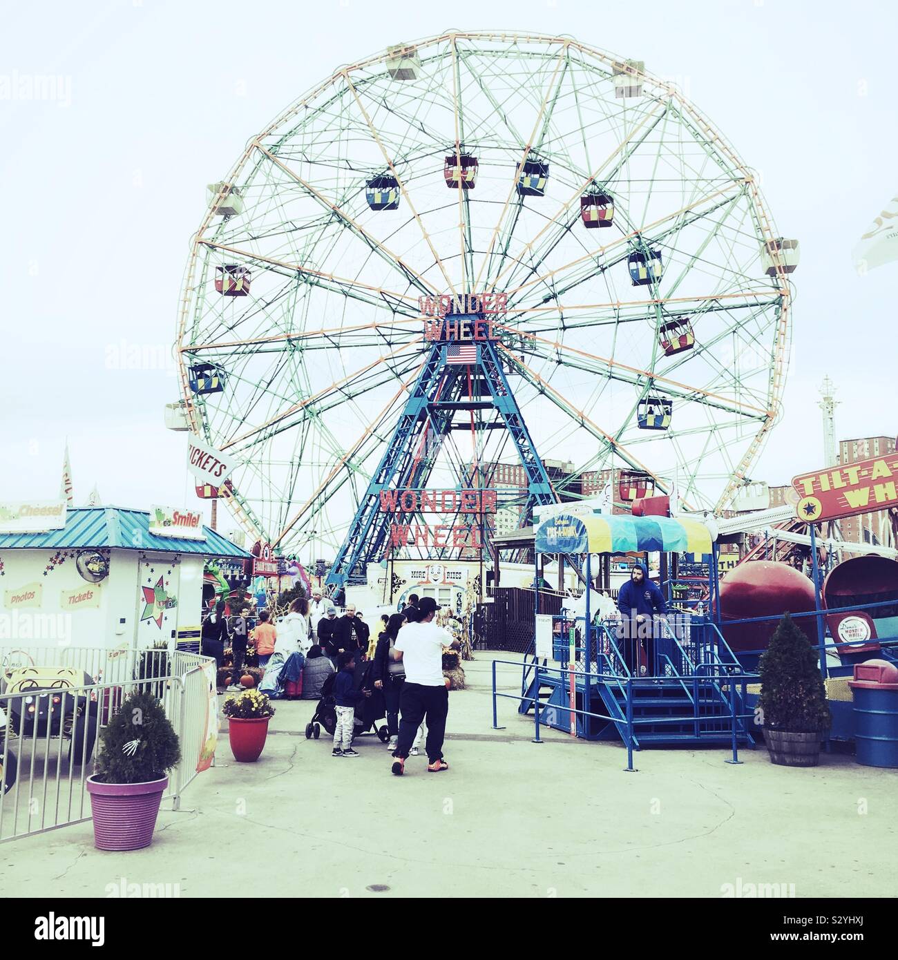 On the Wonder Wheel Ferris wheel, Coney Island, Brooklyn, New York ...