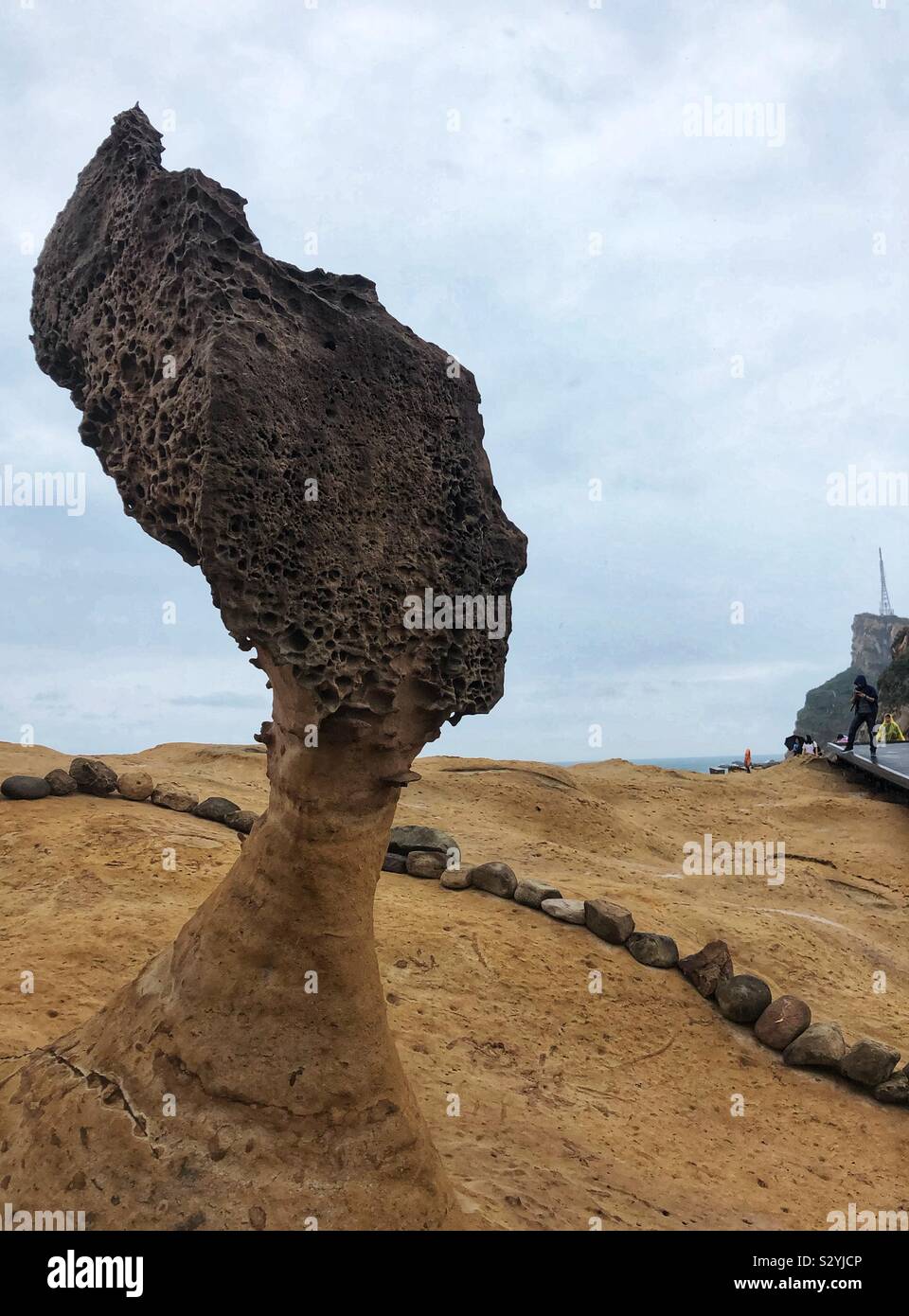 Rock formation in the shape of the Queen’s Head at a Geo Park near ...