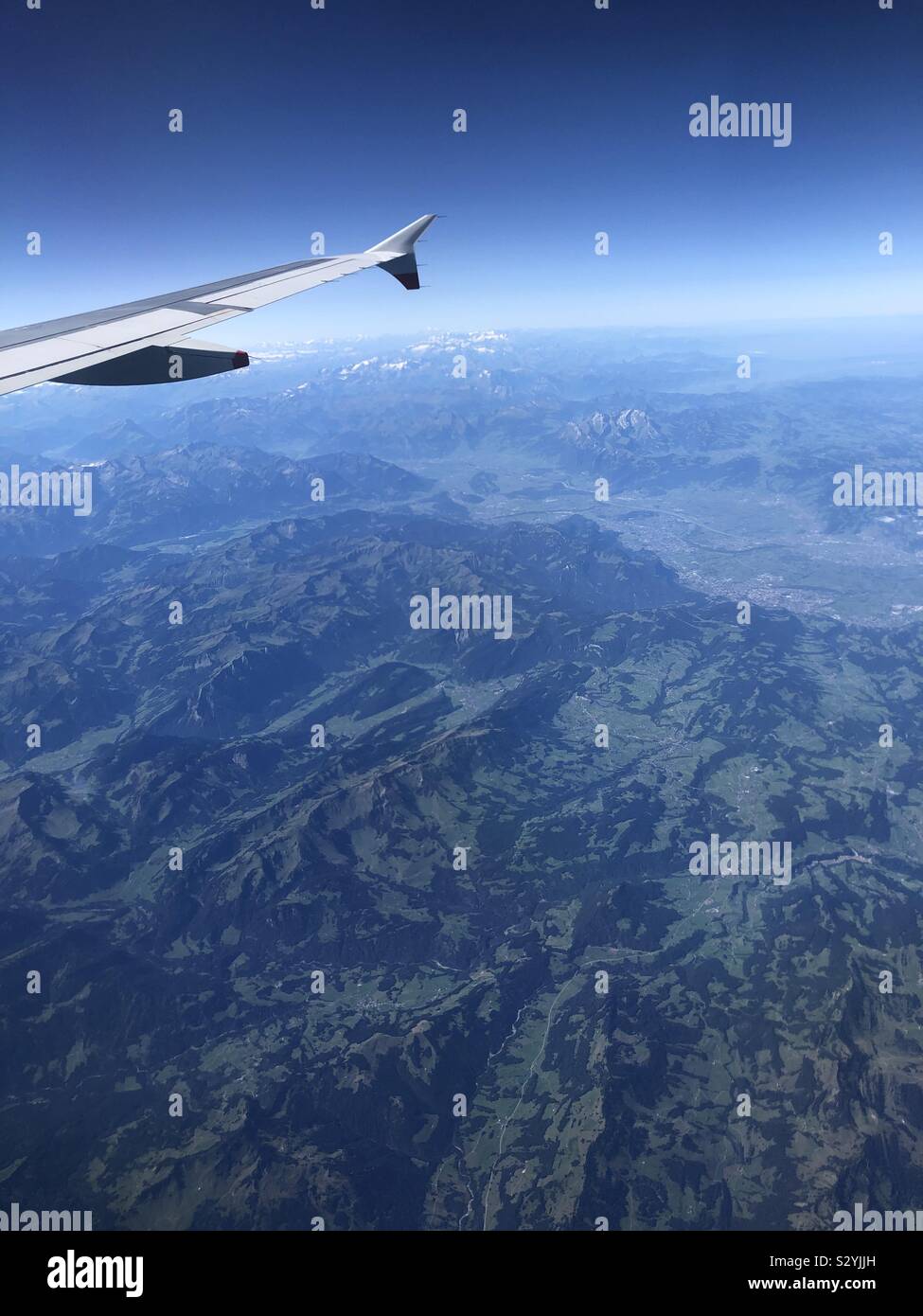 Alps from plane hi-res stock photography and images - Alamy