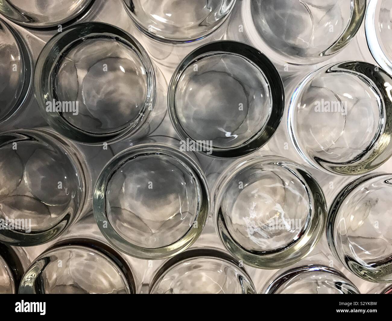 Bottom of drinking glasses Stock Photo - Alamy