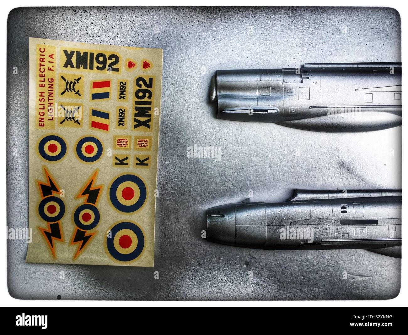 Airfix English Electric Lightning plastic model kit Stock Photo - Alamy