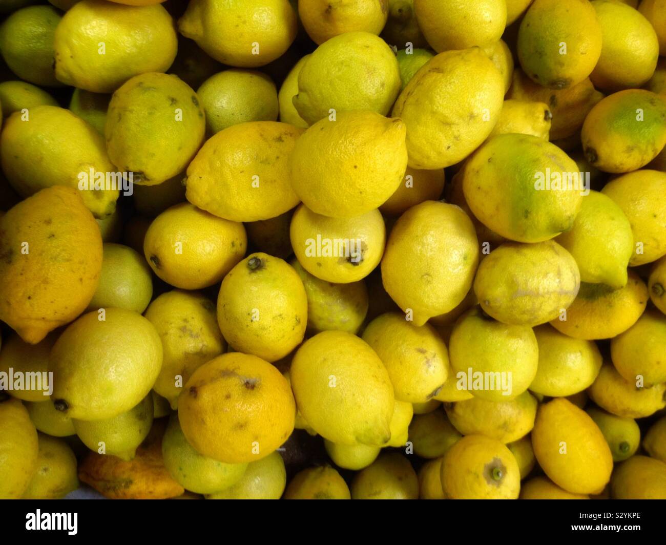 Organic lemons in a shop Stock Photo - Alamy
