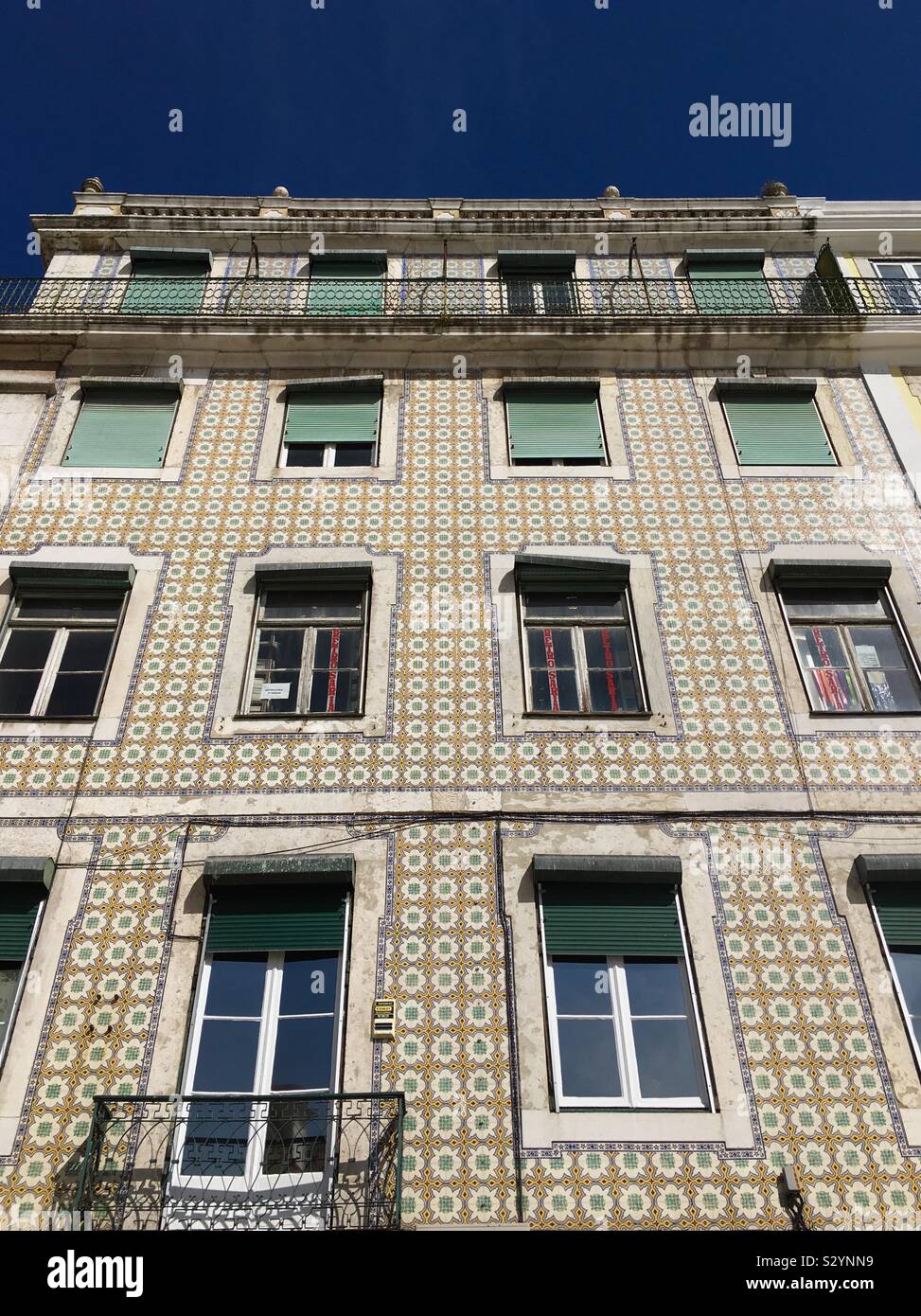 Beautiful Portuguese architecture with patterns in Lisbon Stock Photo ...