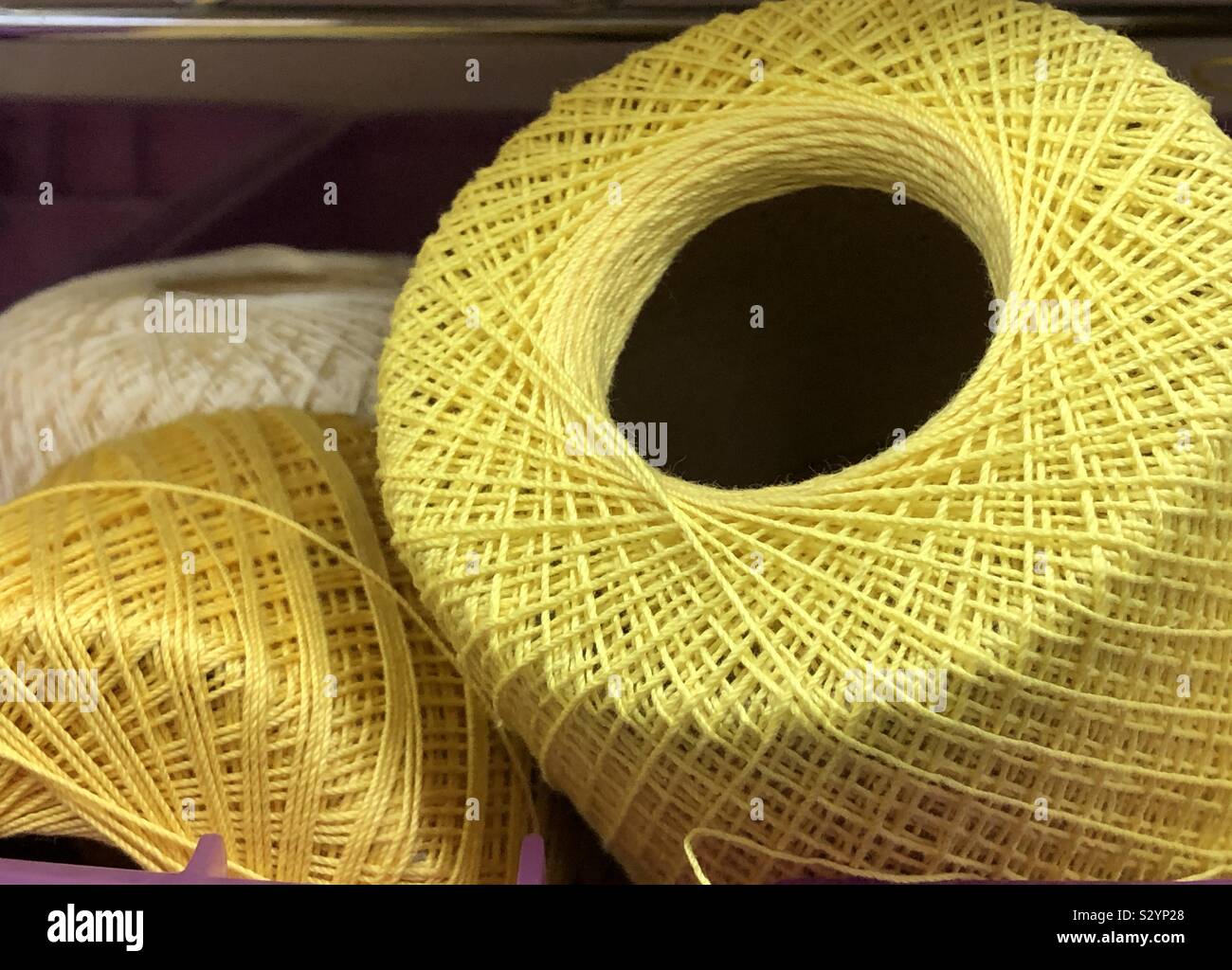 Colored thread ready for arts and crafts sewing projects Stock Photo ...