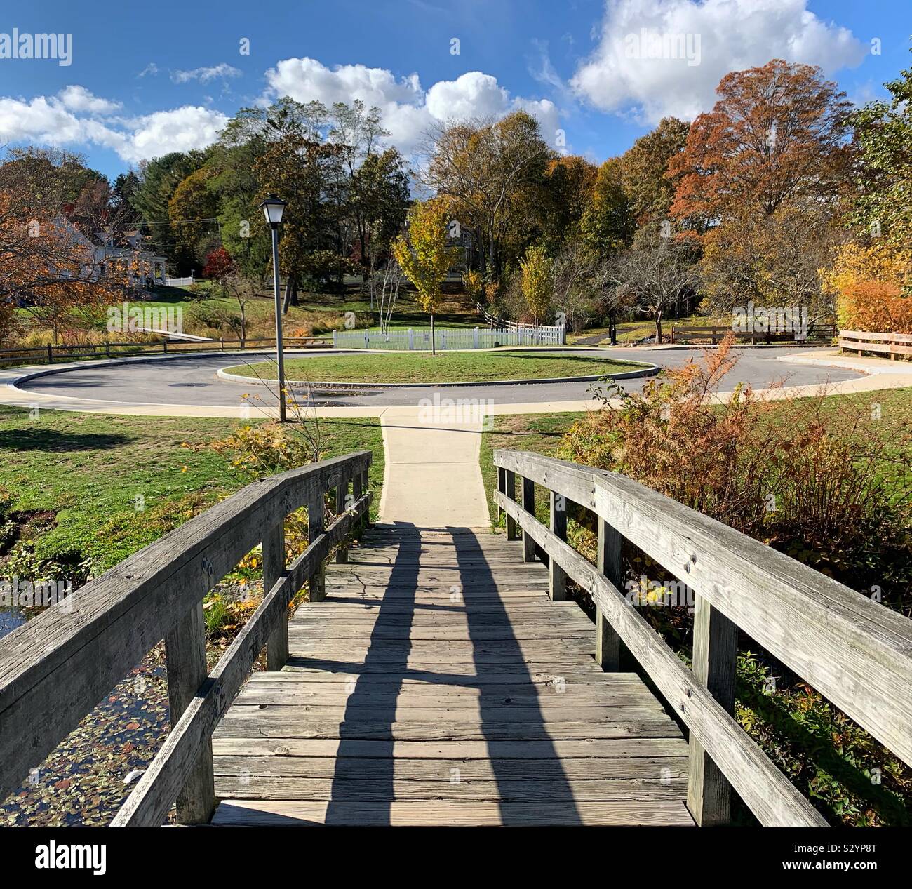 Footbridge, Arms House Pond, Town Brook Park, Plymouth, Massachusetts ...
