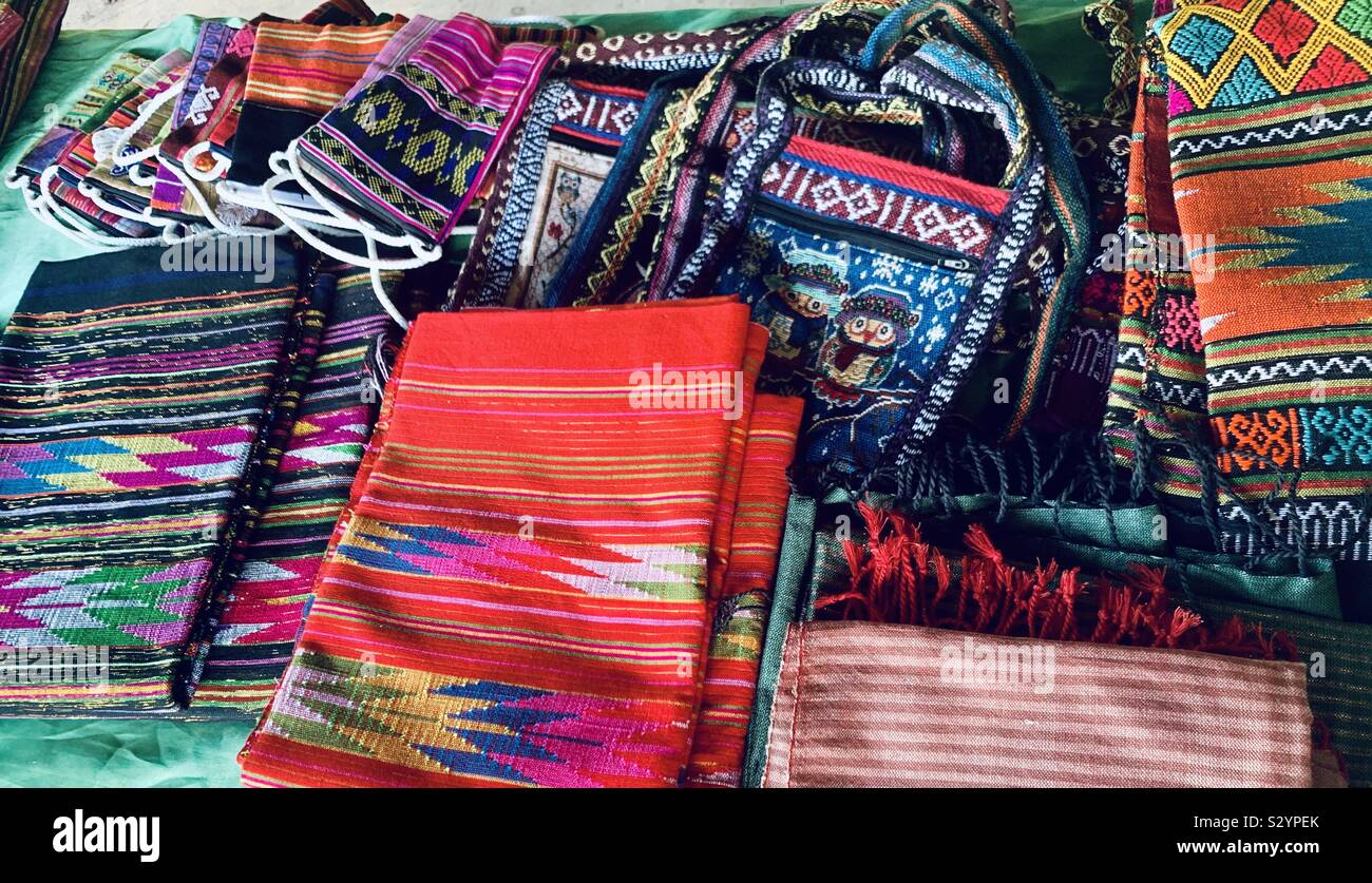 Traditional Handwoven Shan fabrics Stock Photo - Alamy