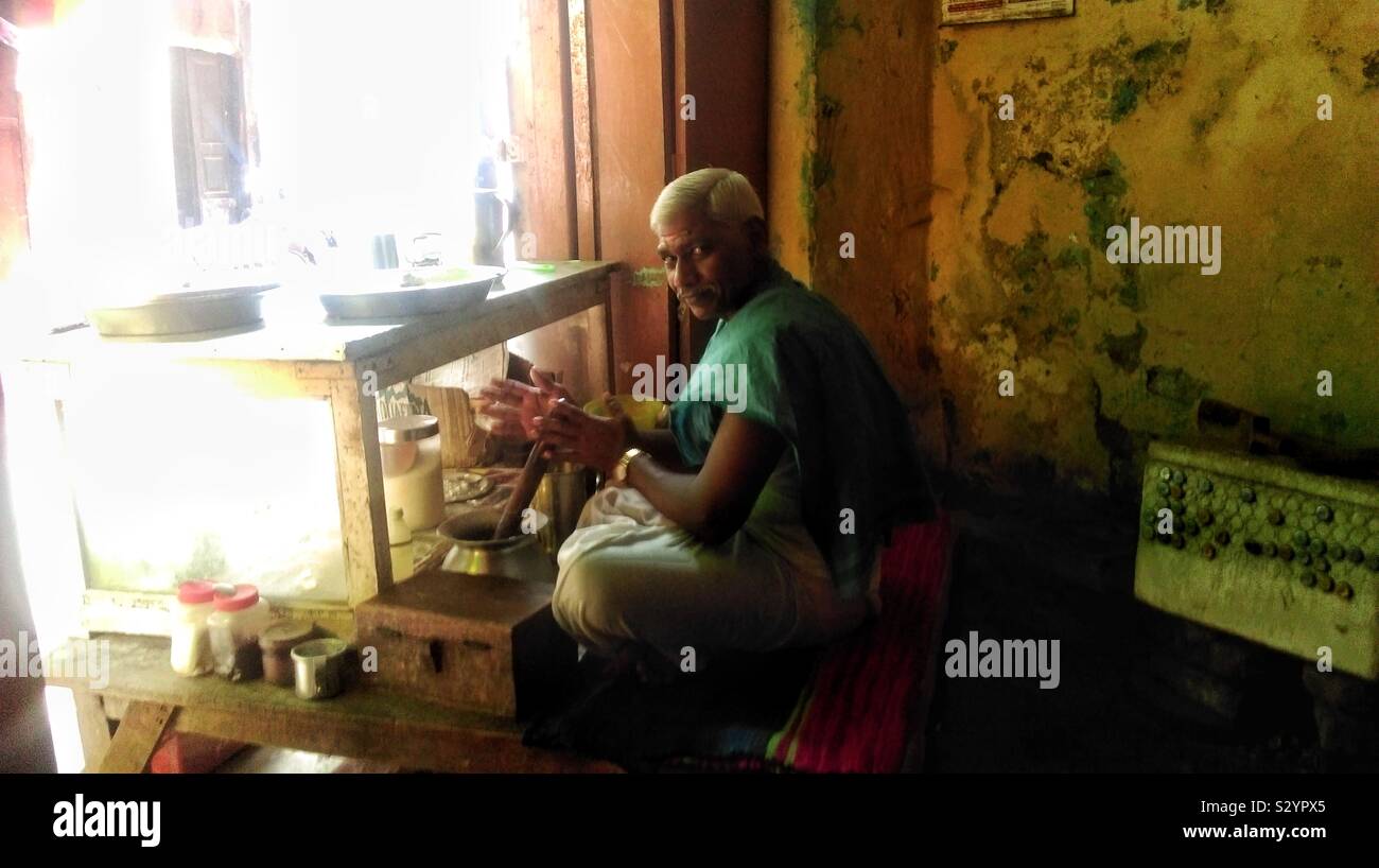 Making the best Lassi in Varanasi Stock Photo - Alamy