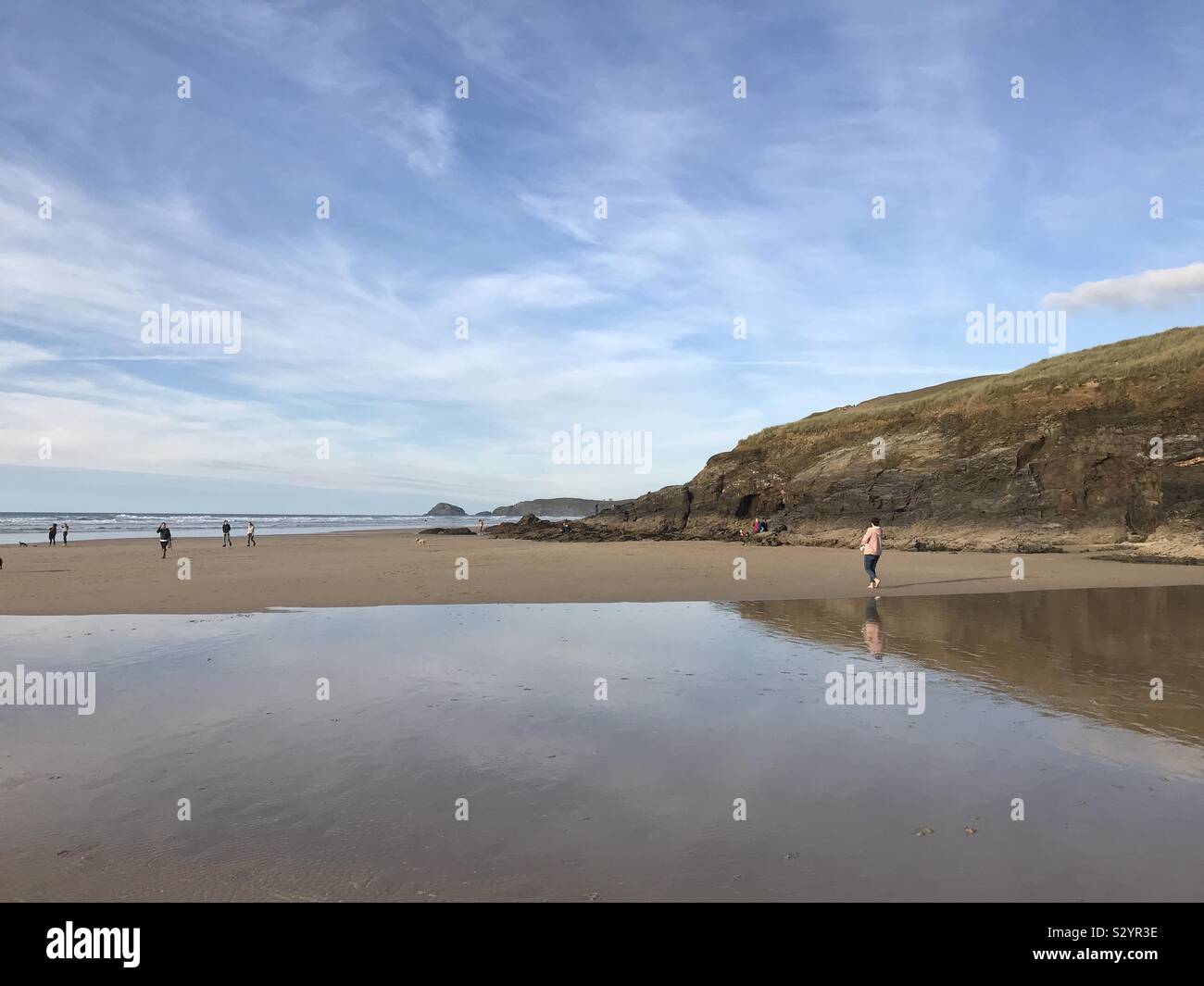 Perranporth beach and coast hi-res stock photography and images - Alamy