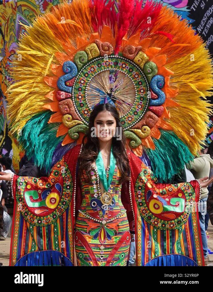 Dia De Los Muertos Day Of The Dead Kite Festival Queen In Santiago Sacatepequez Guatemala