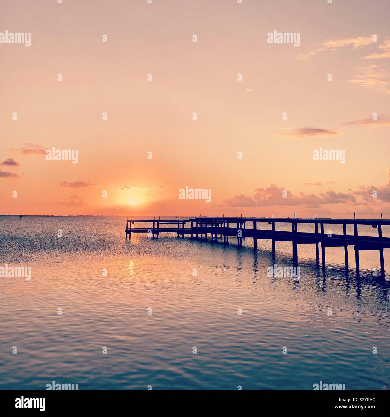 Calm sunset lagoon Stock Photo - Alamy