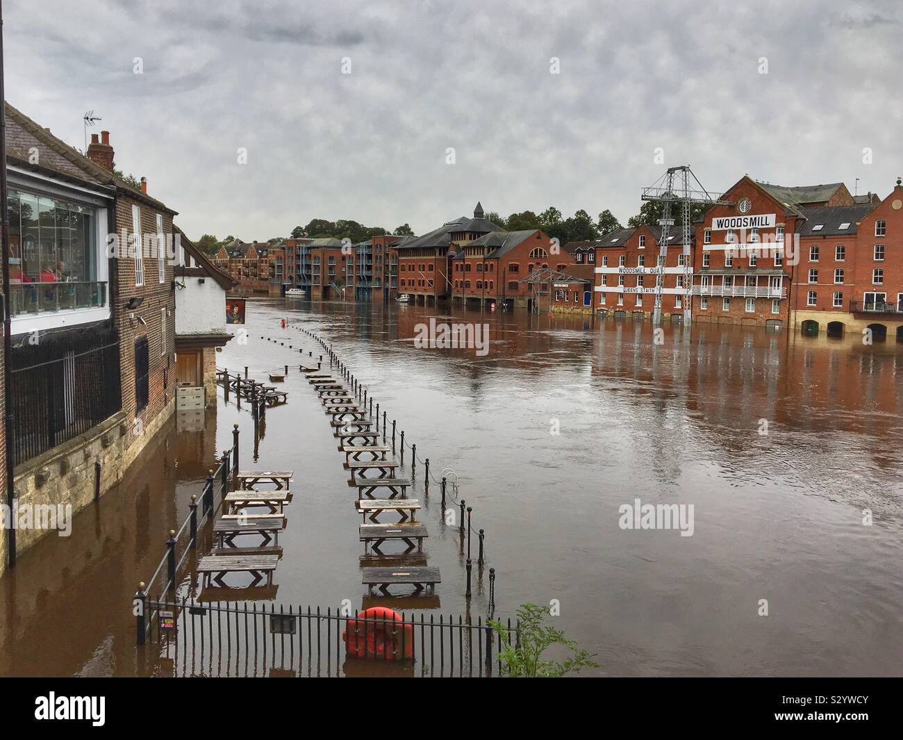 River Ouse in flood York North Yorkshire England UK Stock Photo - Alamy