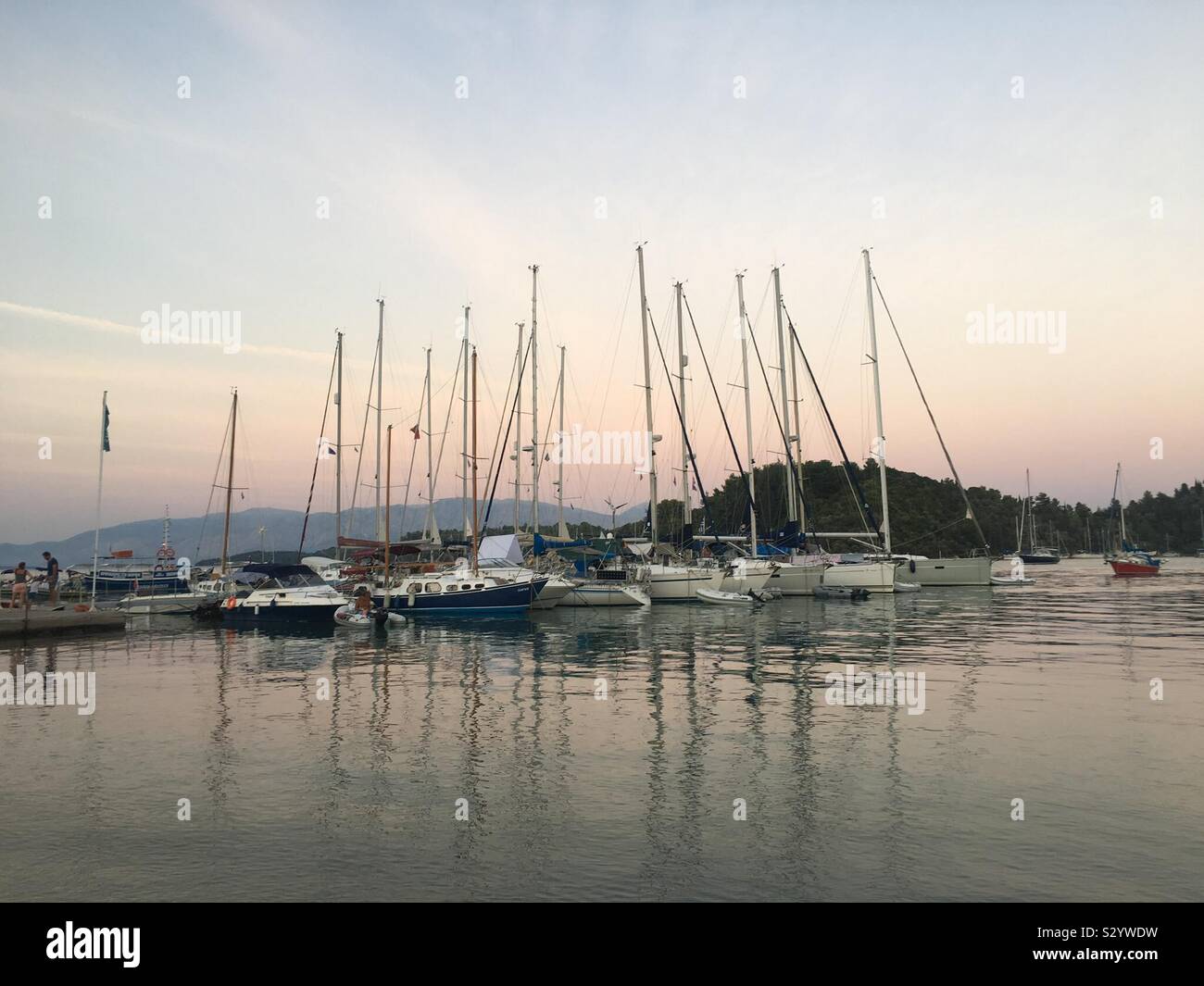 Greek summer nights Stock Photo - Alamy